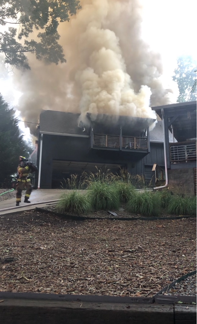 FROM HALL CO. FIRE RESCUE: FIRE DAMAGES TWIN RIVERS DR. HOME