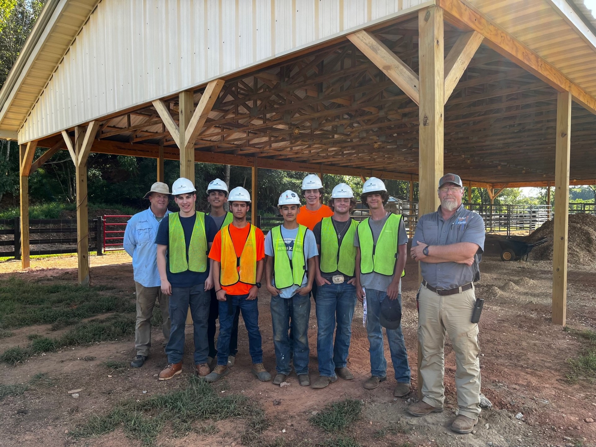 HCSD's Trades in Training students construct cattle barn