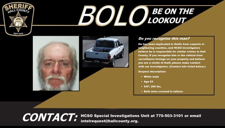 UPDATE: Suspect in custody - HCSO BOLO