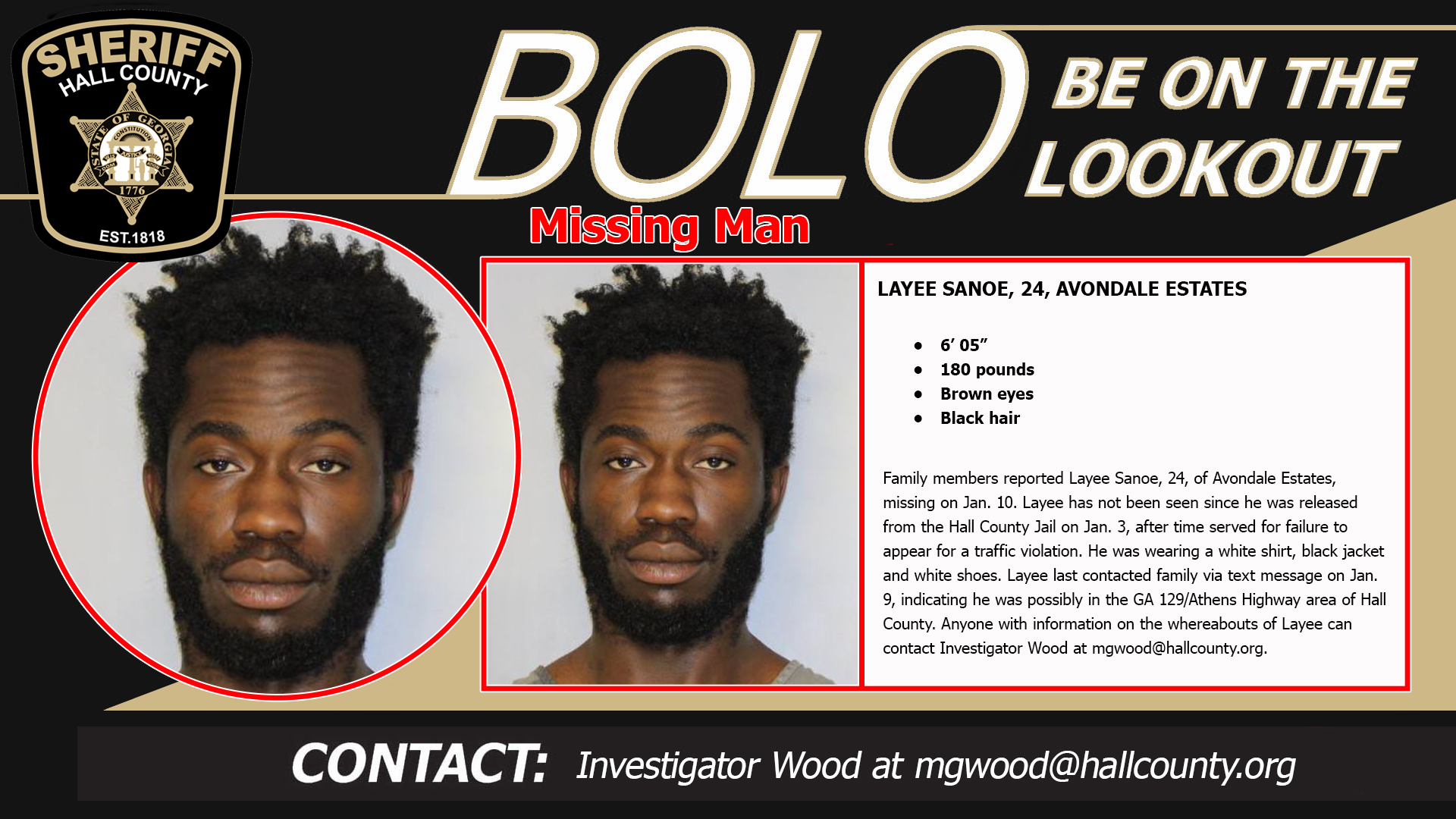 HCSO: BOLO MISSING PERSON