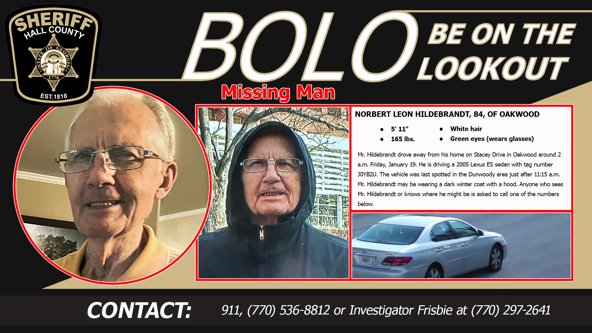 UPDATE --- S A F E L Y L O C A T E D - HCSO BOLO: MISSING PERSON