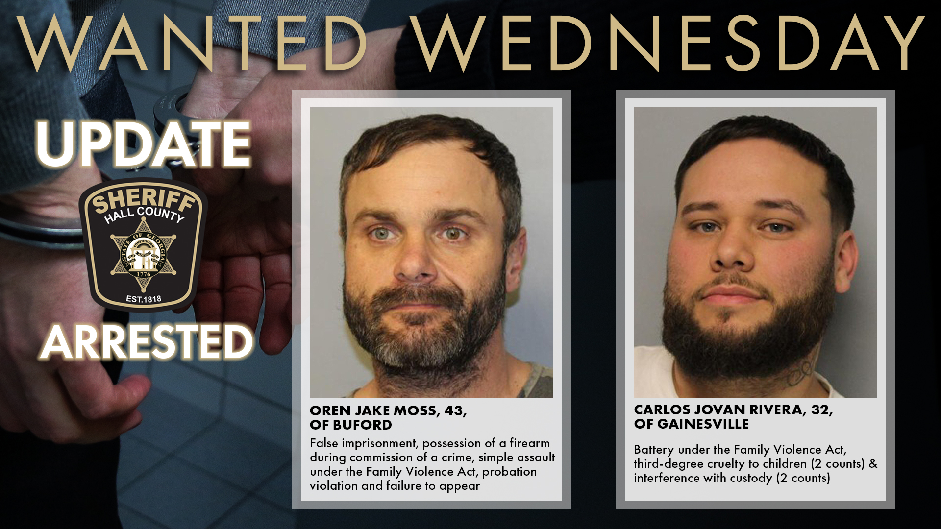 Two more Wanted Wednesday fugitives caught