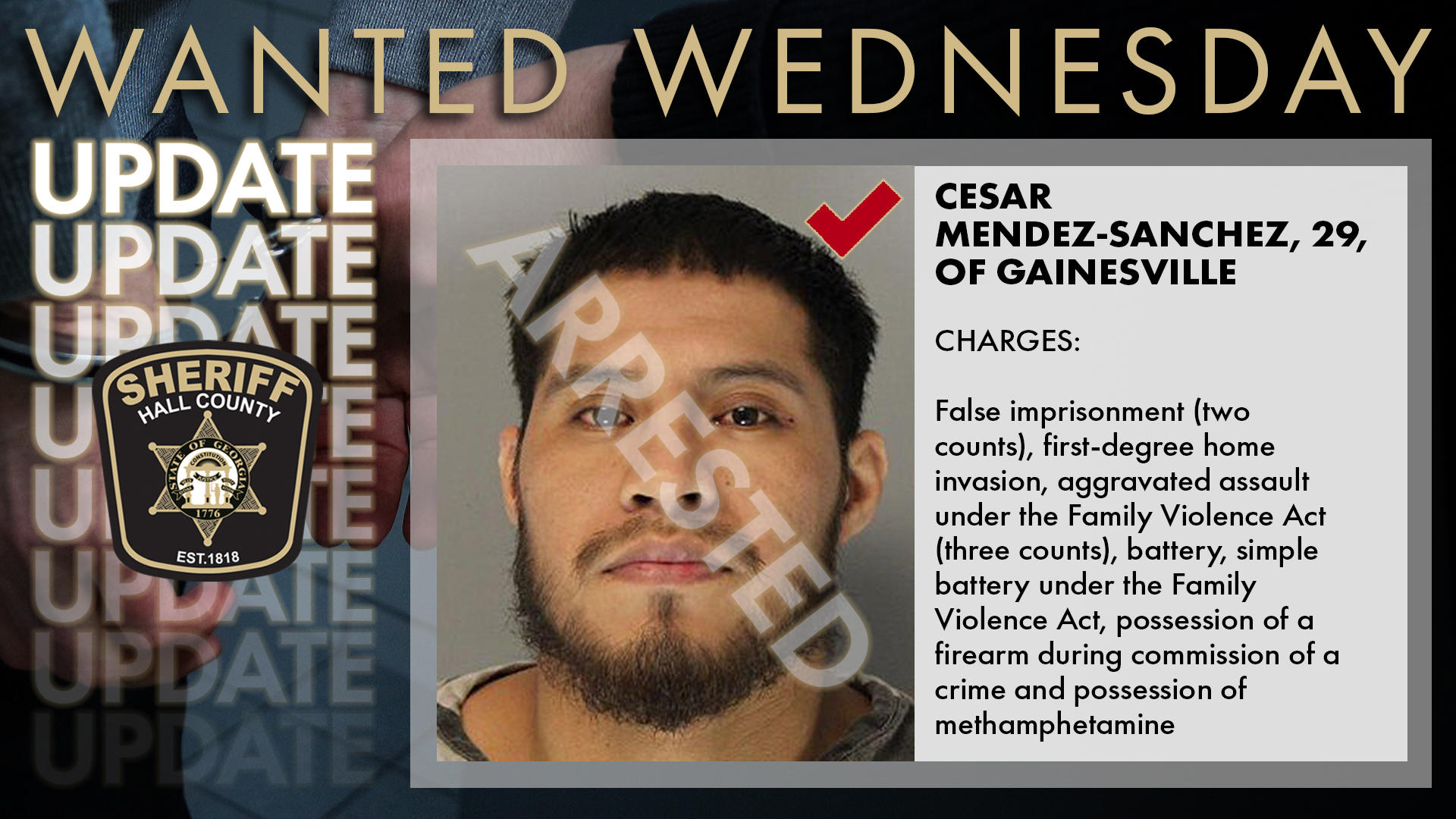 Hall Co. fugitive arrested