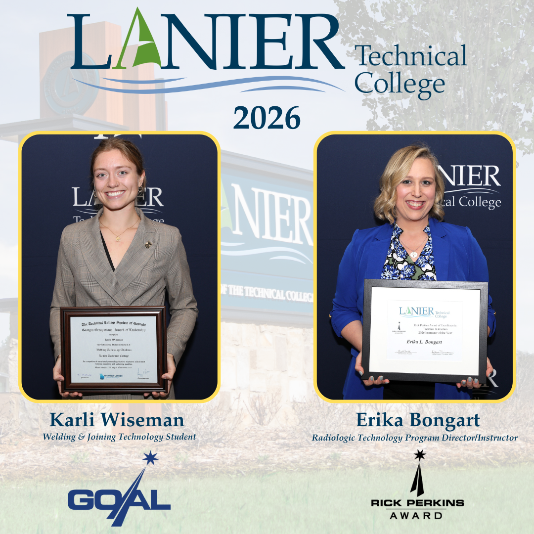 Lanier Tech's top student, instructor named