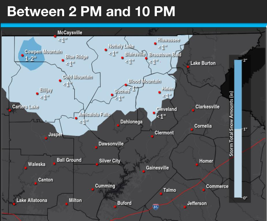 NWS: Some area counties may have a bit of snow today, tonight