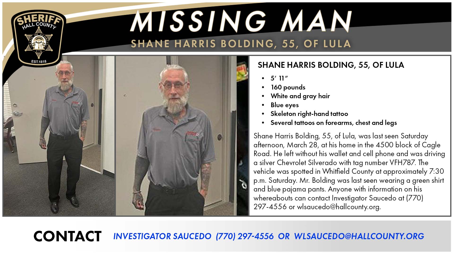 HCSO BOLO: MISSING MAN